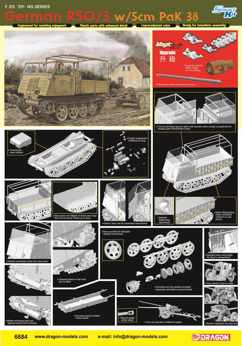1/35 German RSO/3 w/5cm PaK 38 - 2024 Edition – Cyber Hobby