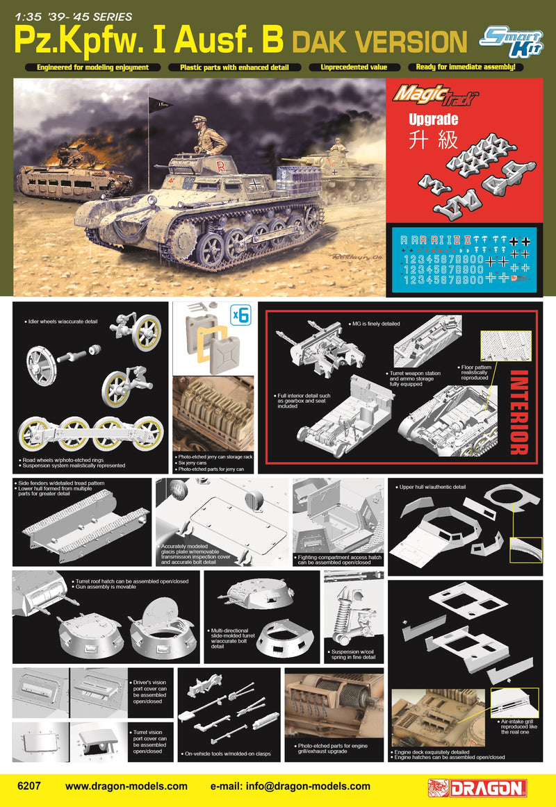 1/35 Pz.Kpfw.I Ausf.B DAK Version – Cyber Hobby