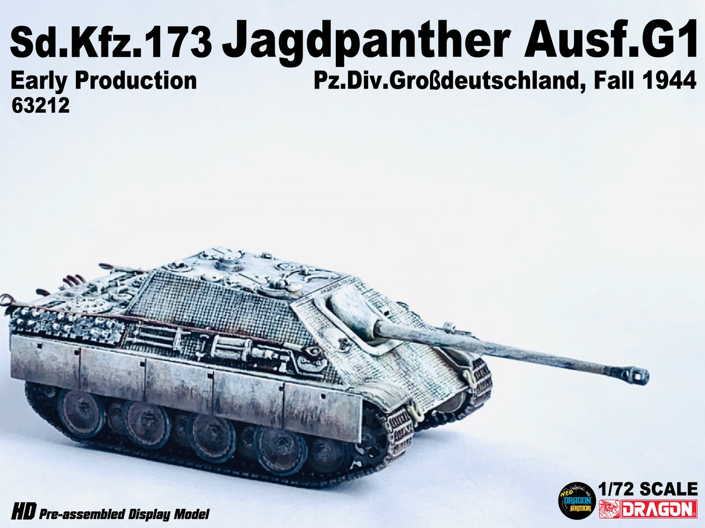 63212 - 1/72 Sd.Kfz.173 Jagdpanther Ausf.G1 Early Production Pz.Div.Gr – Cyber Hobby