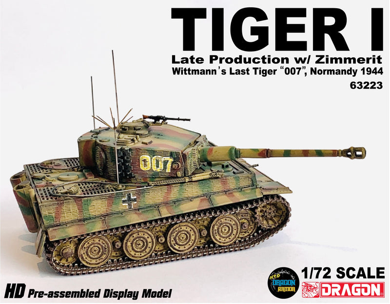 63223 - 1/72 Tiger I Late Production w/Zimmerit Wittmann's Last Tiger ...