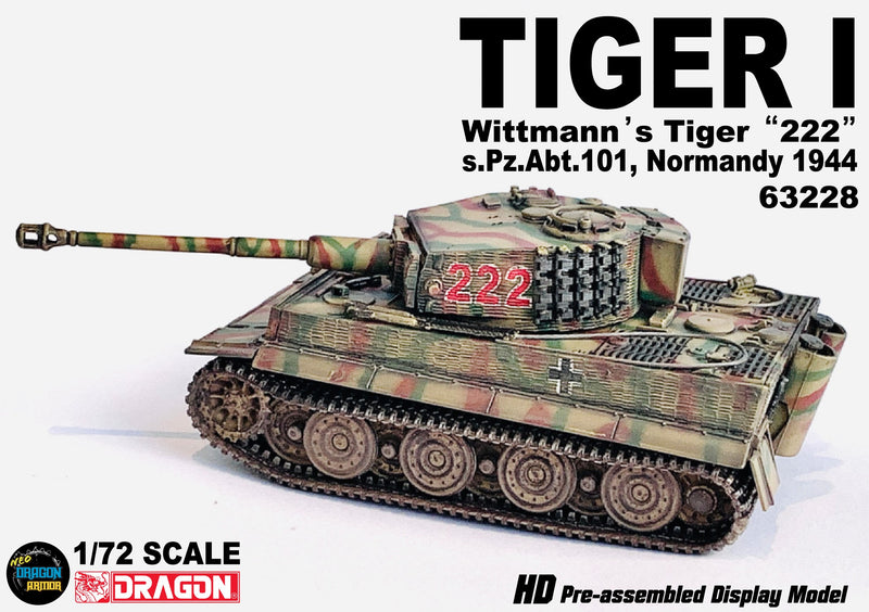 63228 - 1/72 Tiger I Wittmann's Tiger "222" s.Pz.Abt.101, Normandy 194 ...