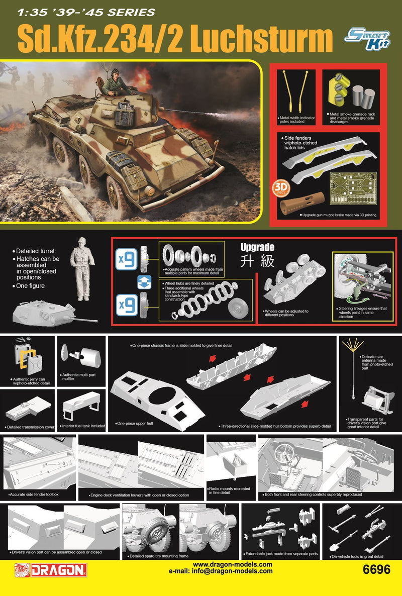 1/35 Sd.Kfz.234/2 Luchsturm – Cyber Hobby