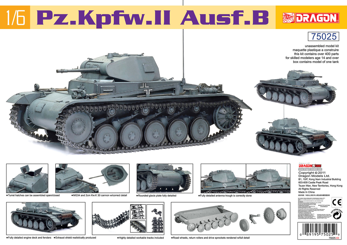 1/6 Pz.Kpfw.II Ausf.B – Cyber Hobby