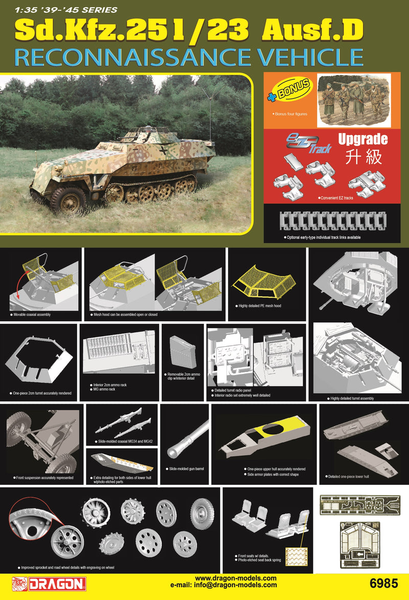 1/35 Sd.Kfz.251/23 Ausf.D Reconnaissance Vehicle – Cyber Hobby