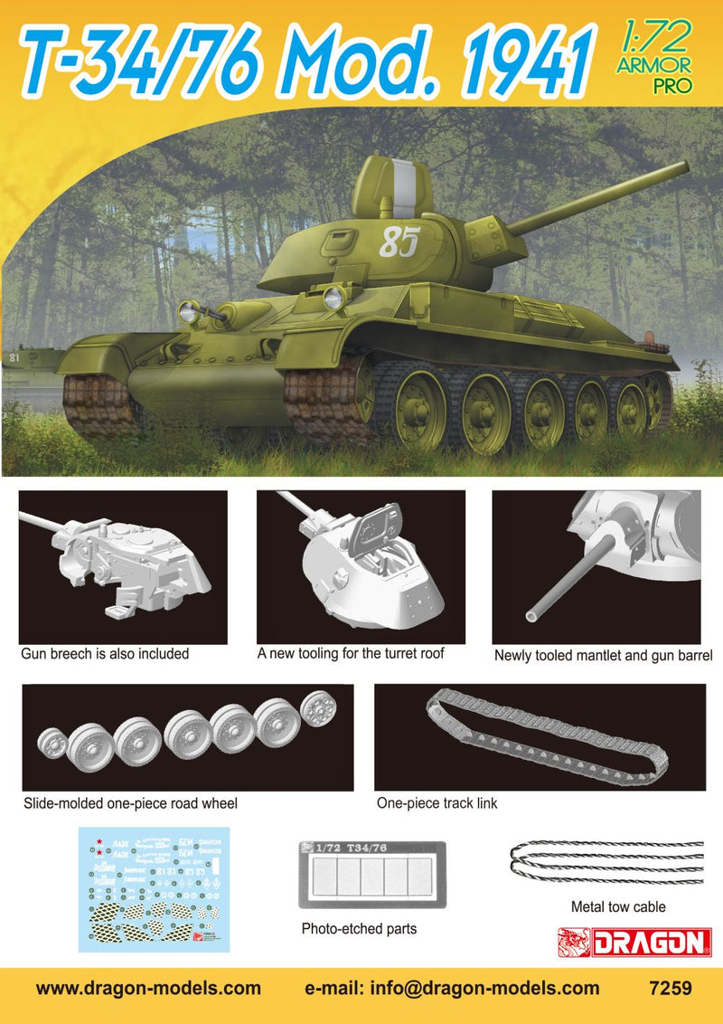 1/72 T-34/76 Mod.1941 – Cyber Hobby