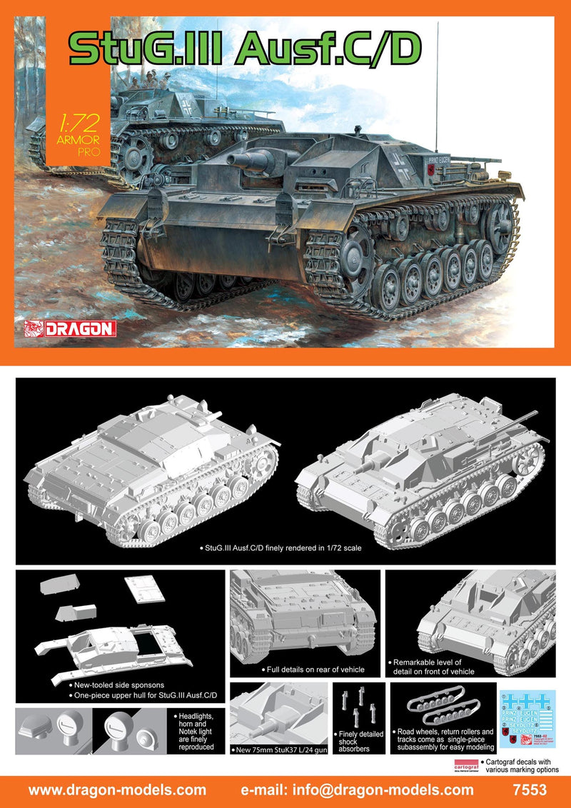 1/72 StuG.III Ausf.C/D – Cyber Hobby