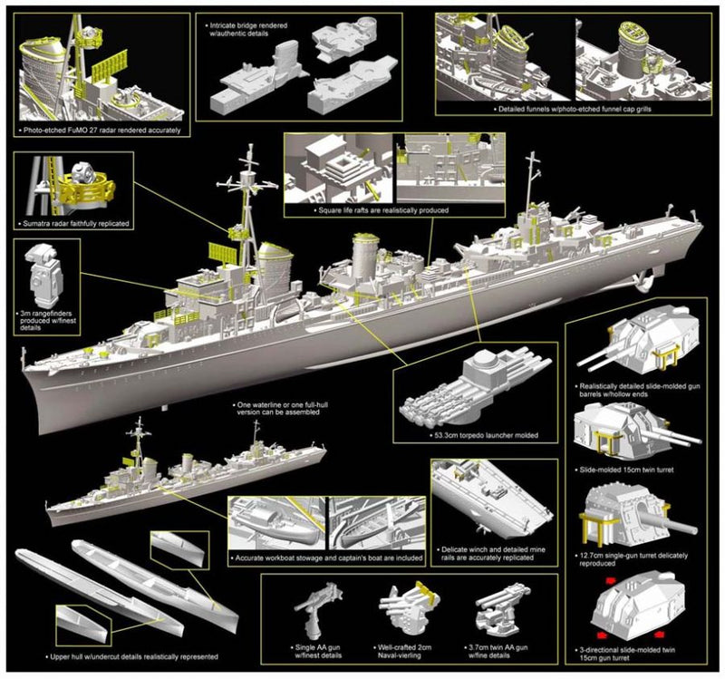 1/700 German Z-38 Destroyer – Cyber Hobby