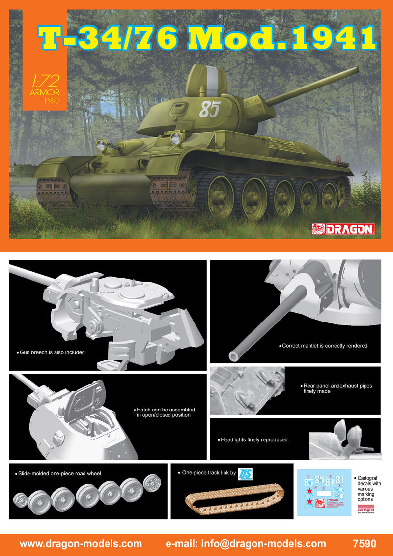 1/72 T-34/76 Mod. 1941 – Cyber Hobby