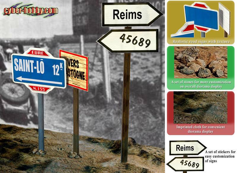 1/6 ROAD SIGNS SET – Cyber Hobby